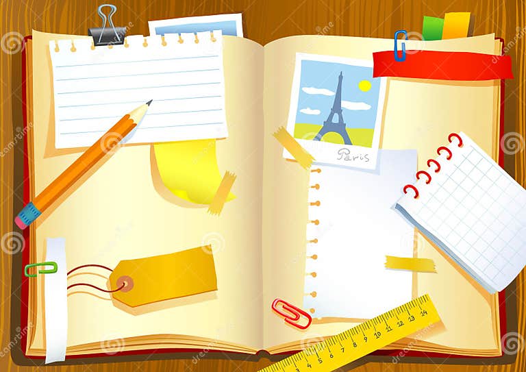 Notebook stock vector. Illustration of drawing, adventure - 10279220