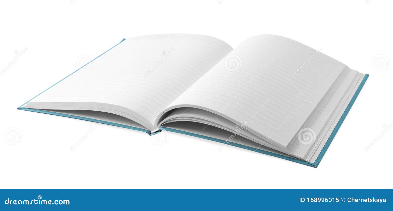 Notebook Aberto Estilo Com Folhas Em Branco Isoladas Em Branco Imagem ...