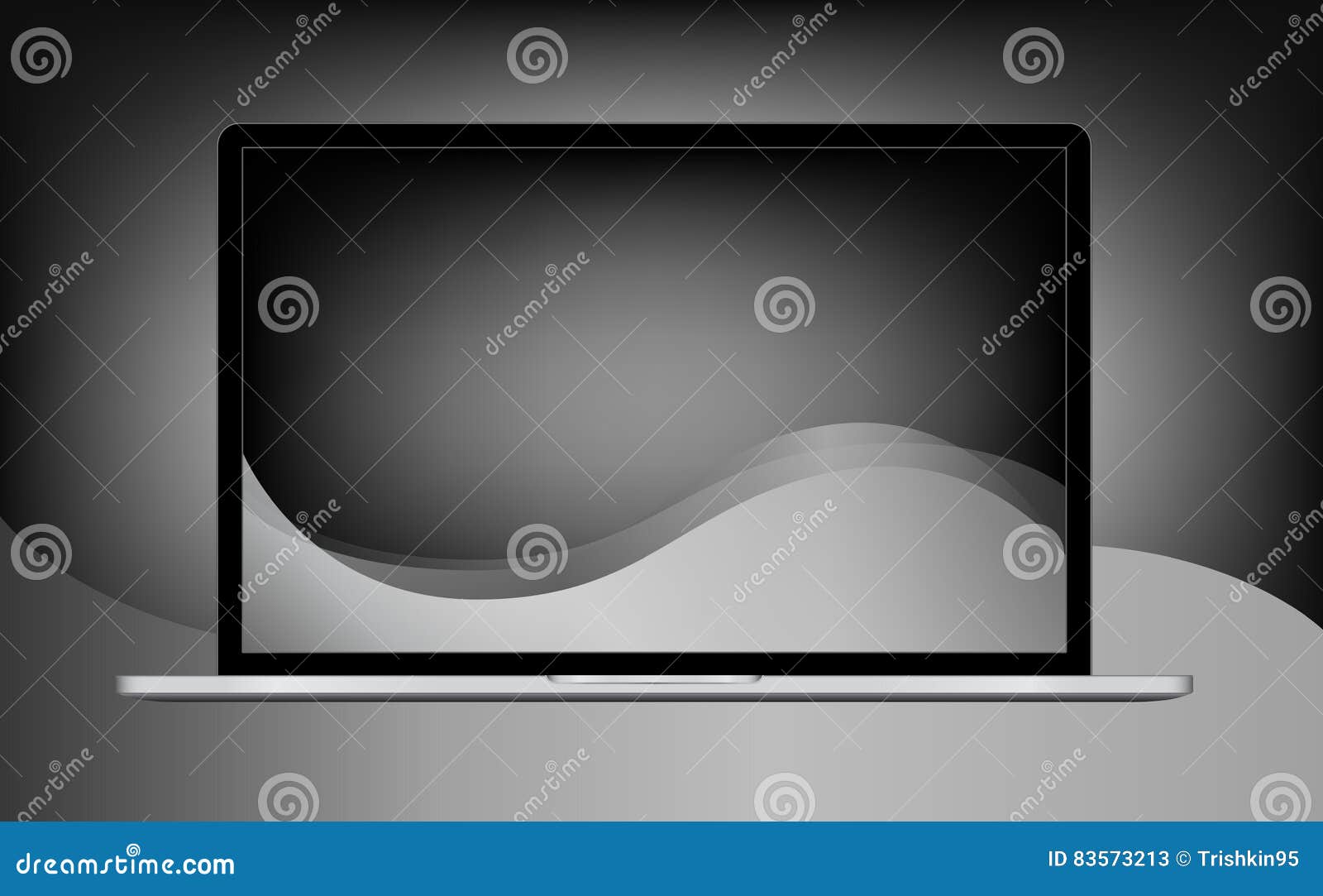 Notebook on Abstract Dark Background Stock Vector - Illustration of ...