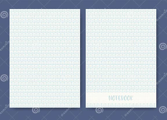 Notebook with Abstract Pattern. Cover Page Design Winter Theme ...
