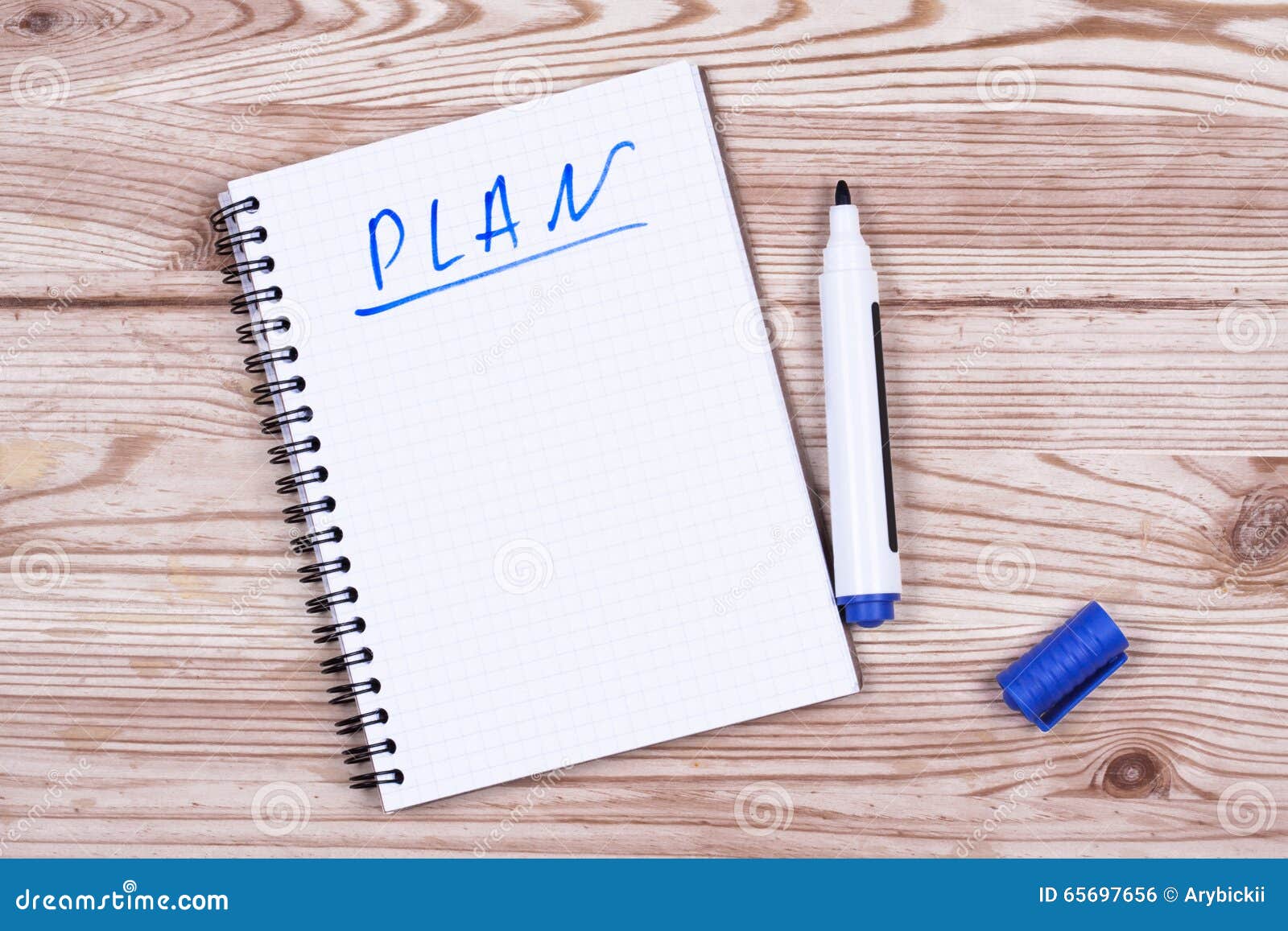 Notebook with an Action Plan Stock Photo - Image of form, business ...