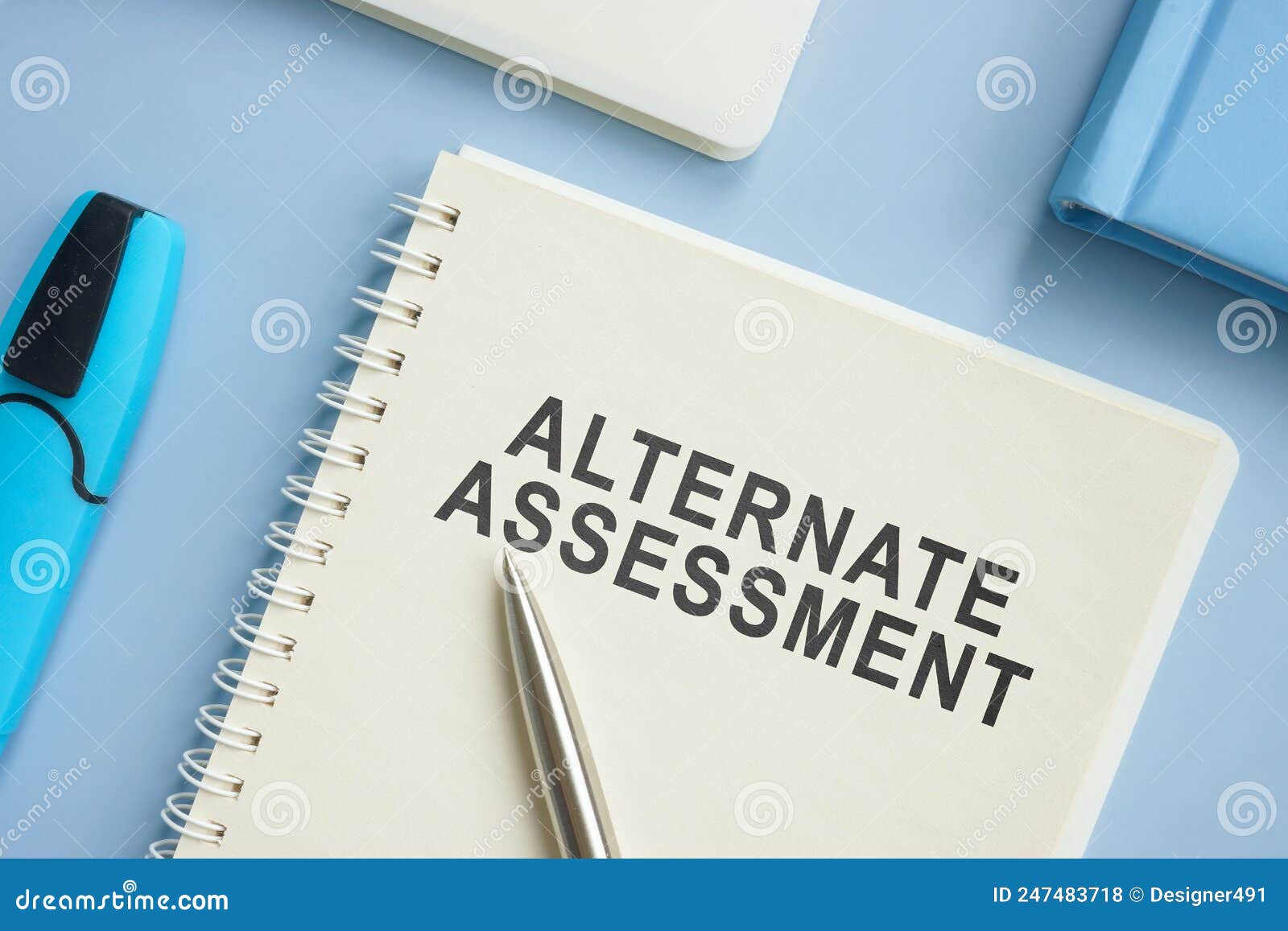 Notebook for Alternate Assessment on the Desk. Stock Photo - Image of ...