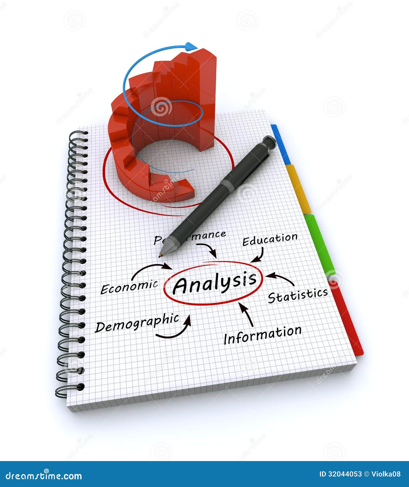 Notebook analysis concept stock illustration. Illustration of diary ...