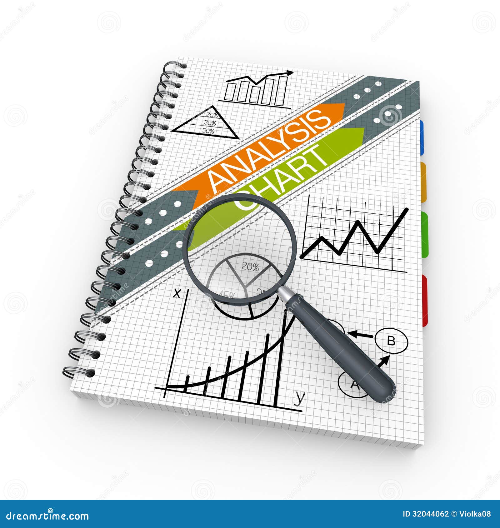 Notebook analysis concept stock illustration. Illustration of diary ...