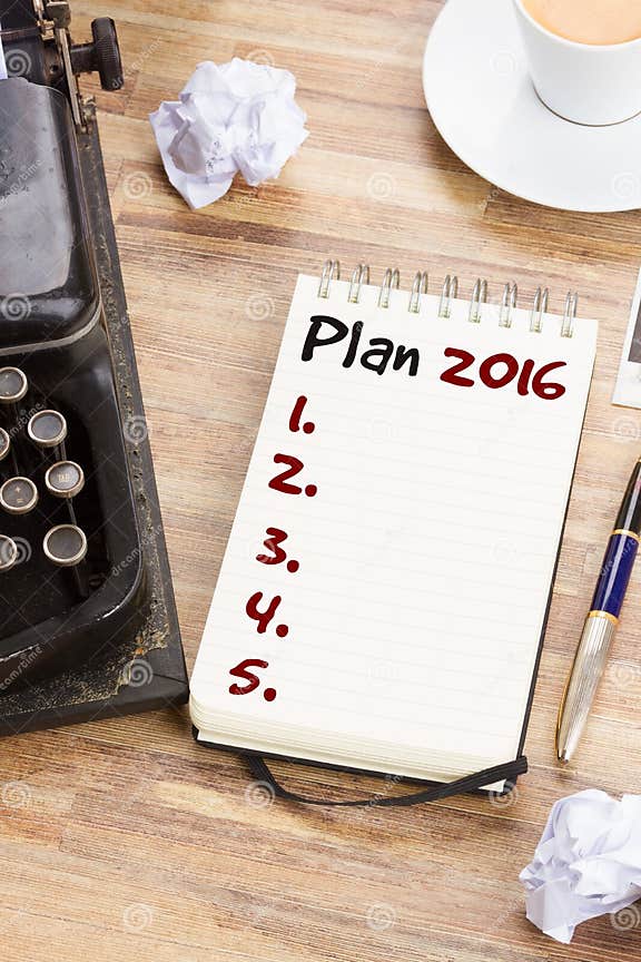 Notebook with annual plan stock photo. Image of inspiration - 63454390