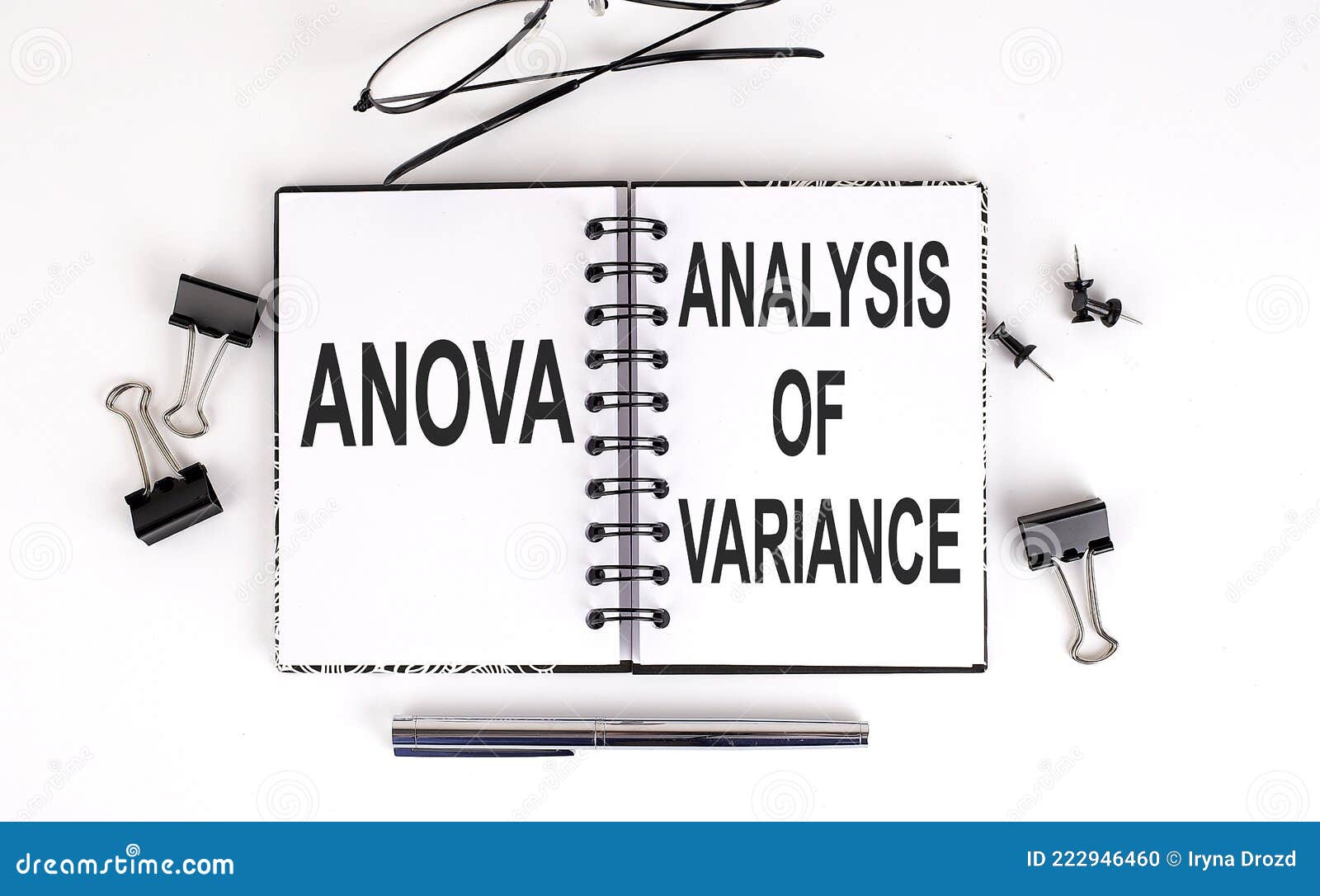 Notebook with ANOVA ANALYSIS of VARIANCE on a Table Stock Photo - Image ...