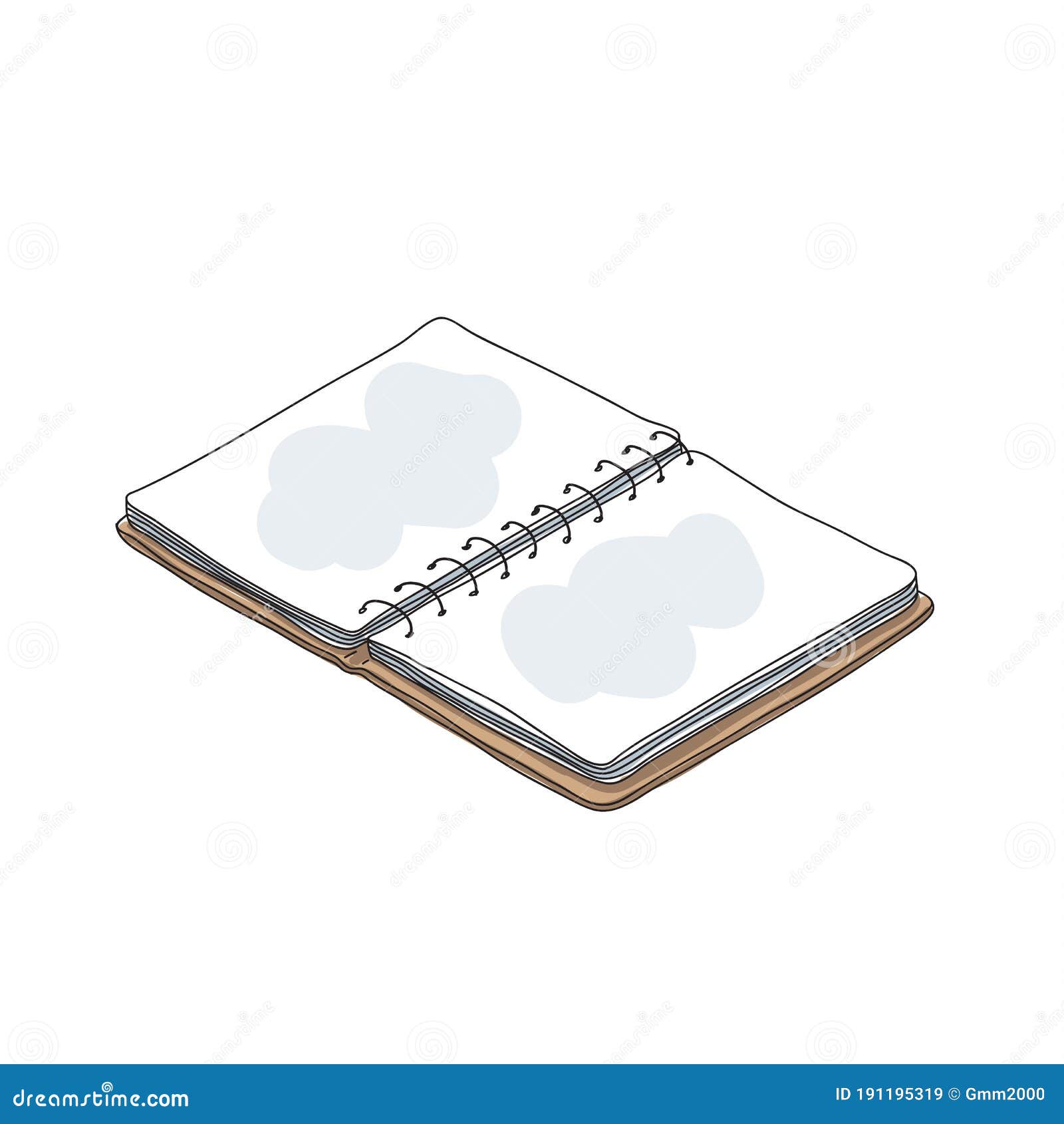 Notebook Art Hand Drawn Doodle Vector Cute Illustration Stock Vector ...