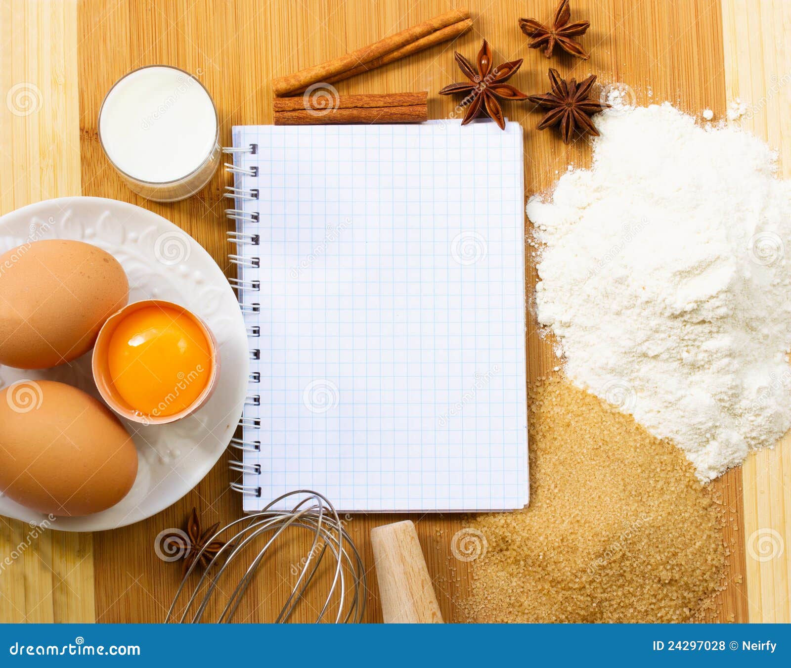 Notebook for Baking Recipes Stock Photo - Image of bread, cookery: 24297028