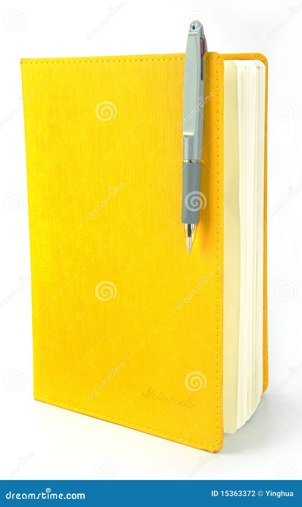 Notebook and ball pen stock photo. Image of write, stationary - 15363372