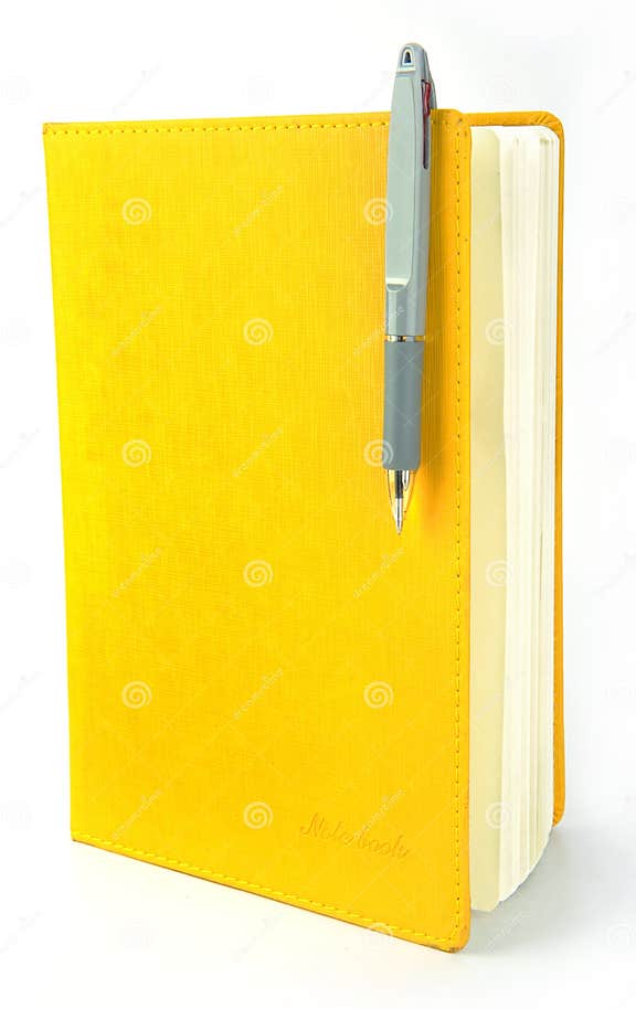 Notebook and ball pen stock photo. Image of write, stationary - 15363372