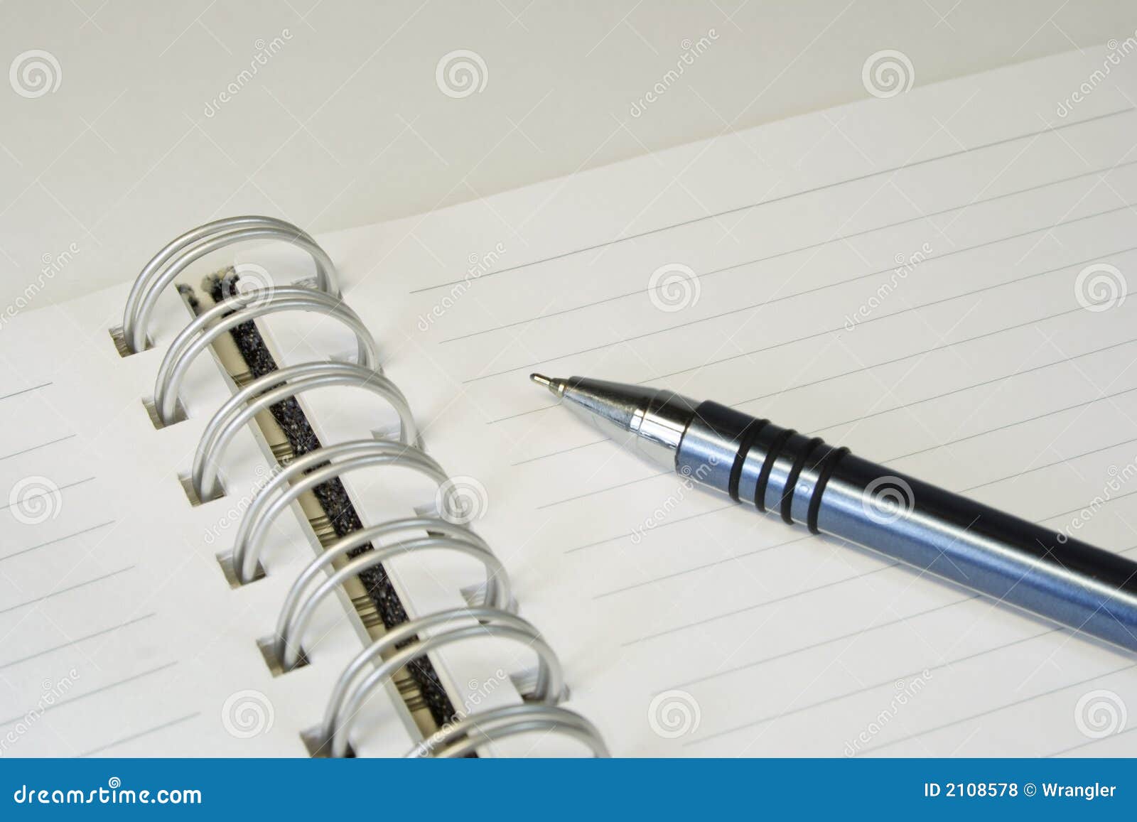Notebook and ball pen. stock photo. Image of date, diary - 2108578