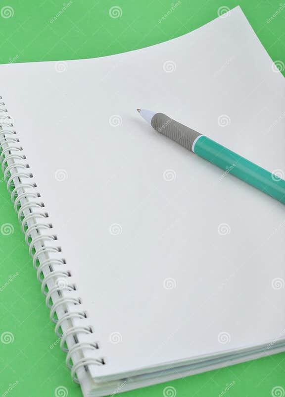 Notebook and ball pen stock image. Image of organizer - 9089759