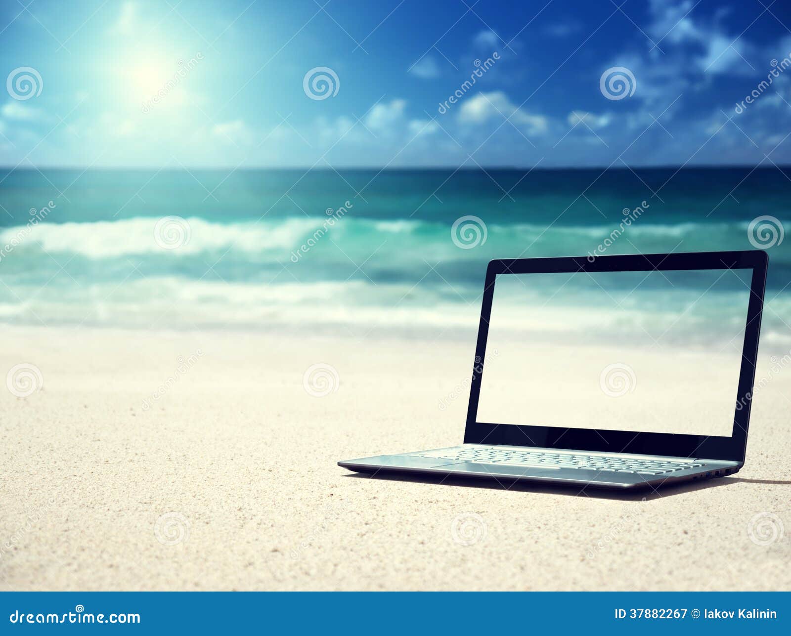Notebook on the beach stock image. Image of summer, tropical - 37882267