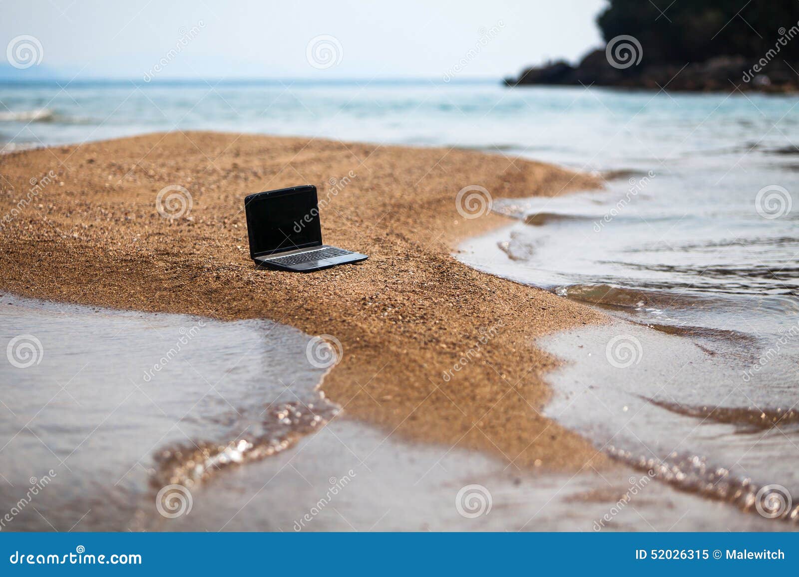 Notebook on a beach stock image. Image of vacation, travel - 52026315