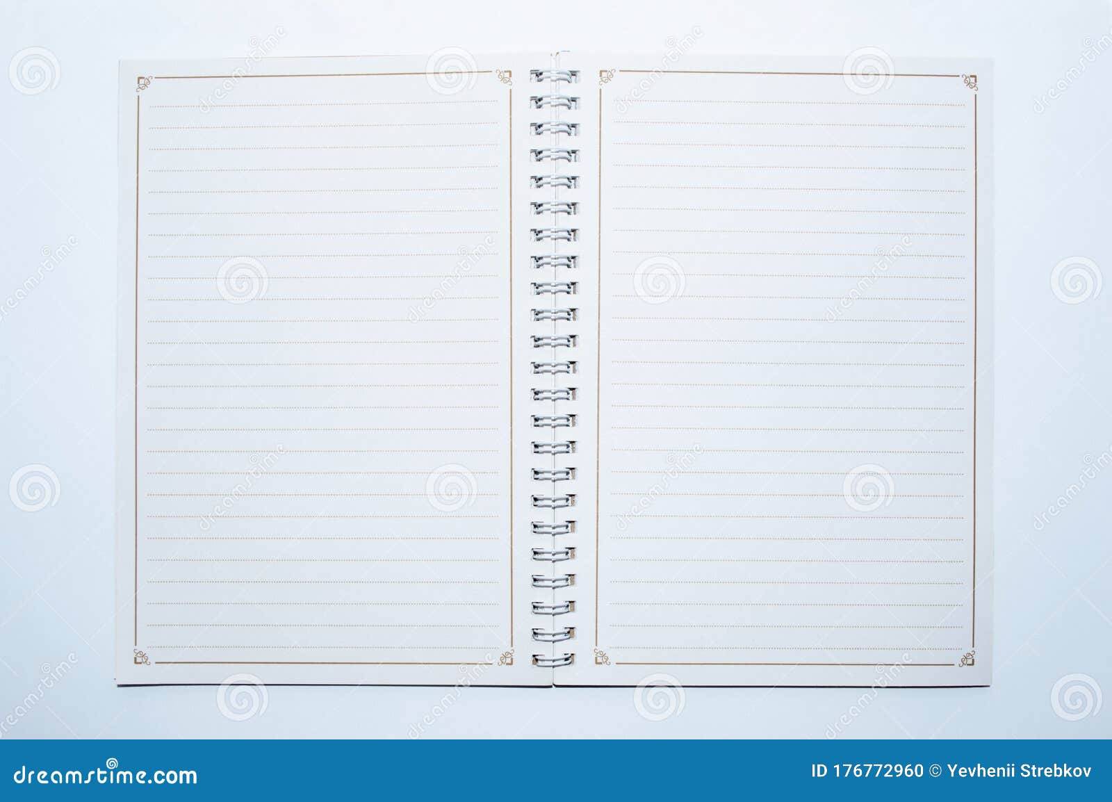 Notebook Binding with White Blank Sheet Stock Photo - Image of binder ...