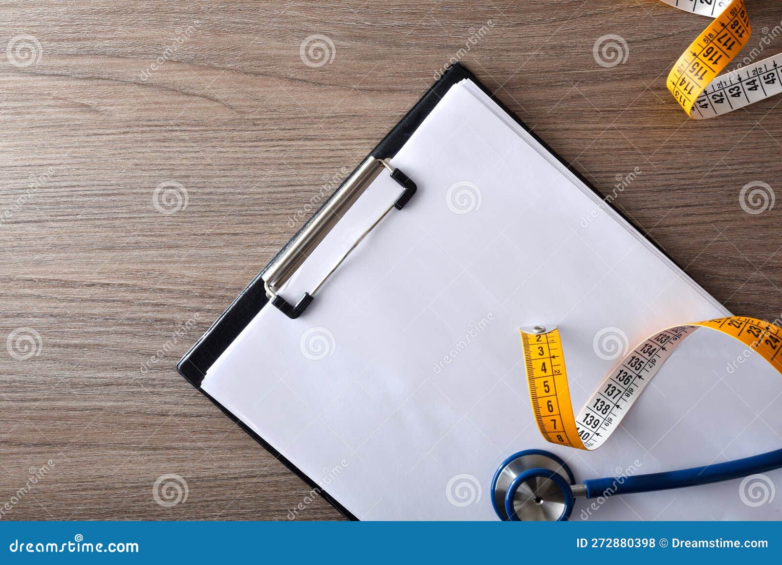 Notebook for Body Control with Stethoscope and Meter on Table Stock ...