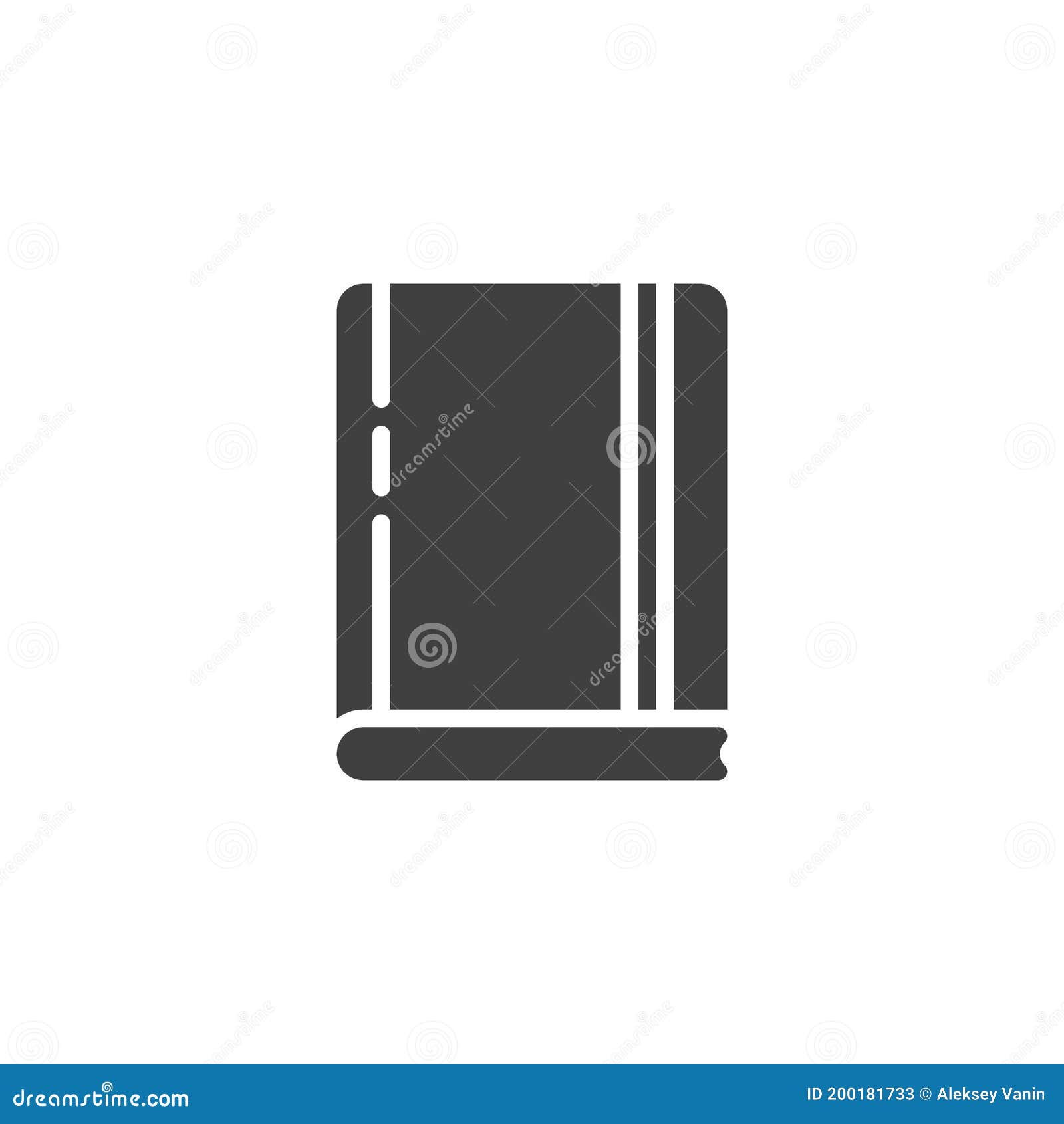Notebook, book vector icon stock vector. Illustration of address ...