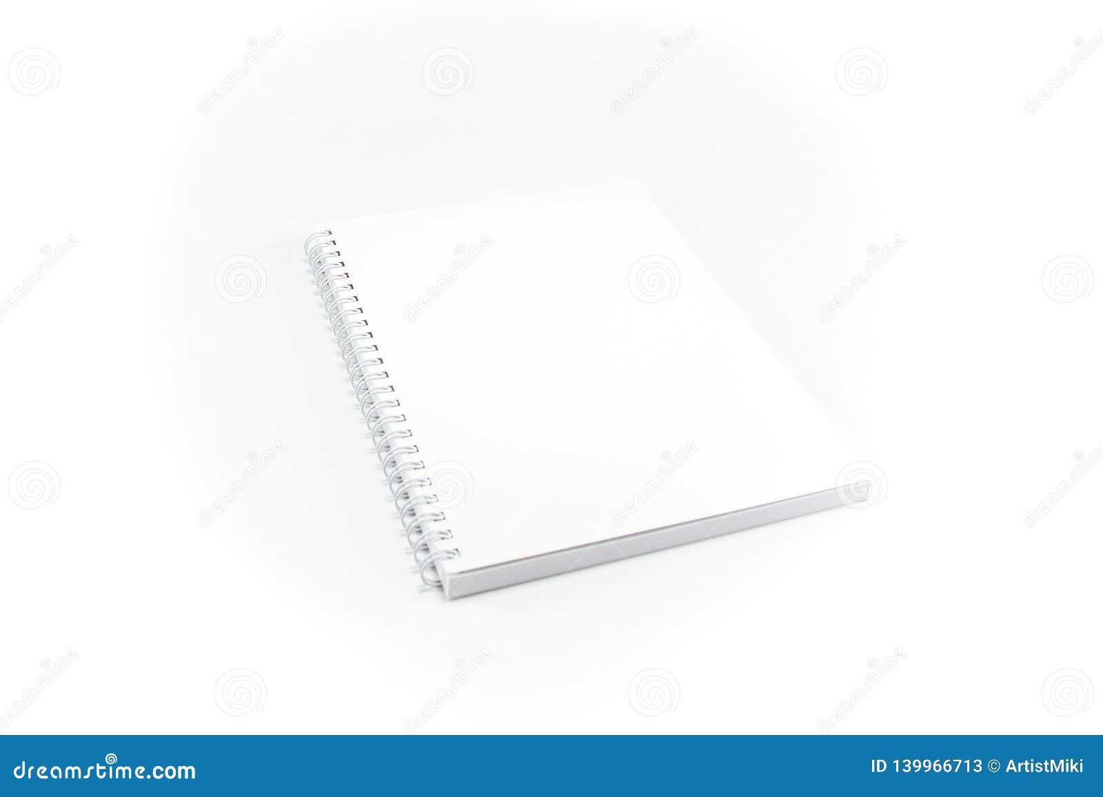 Notebook, Bookmark, Diary. White, Clear, Blank, Isolated Notebook with ...