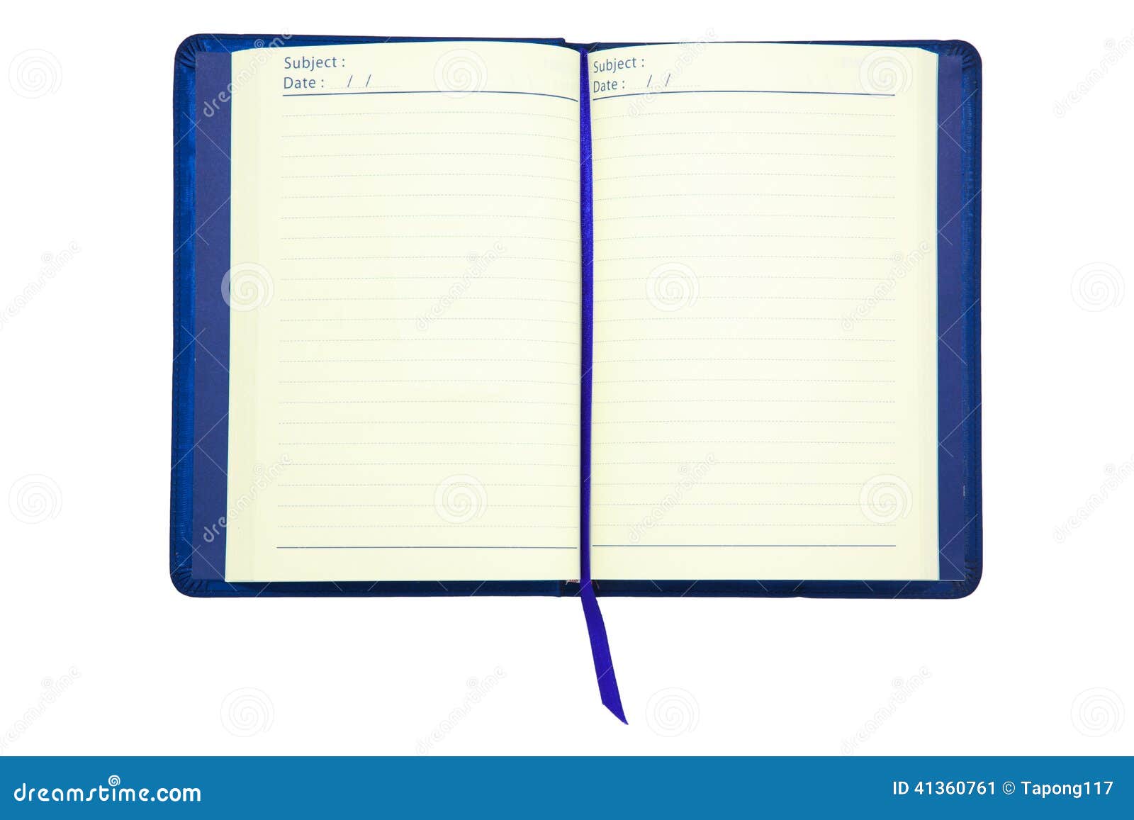 Notebook with bookmark stock image. Image of page, notebook - 41360761