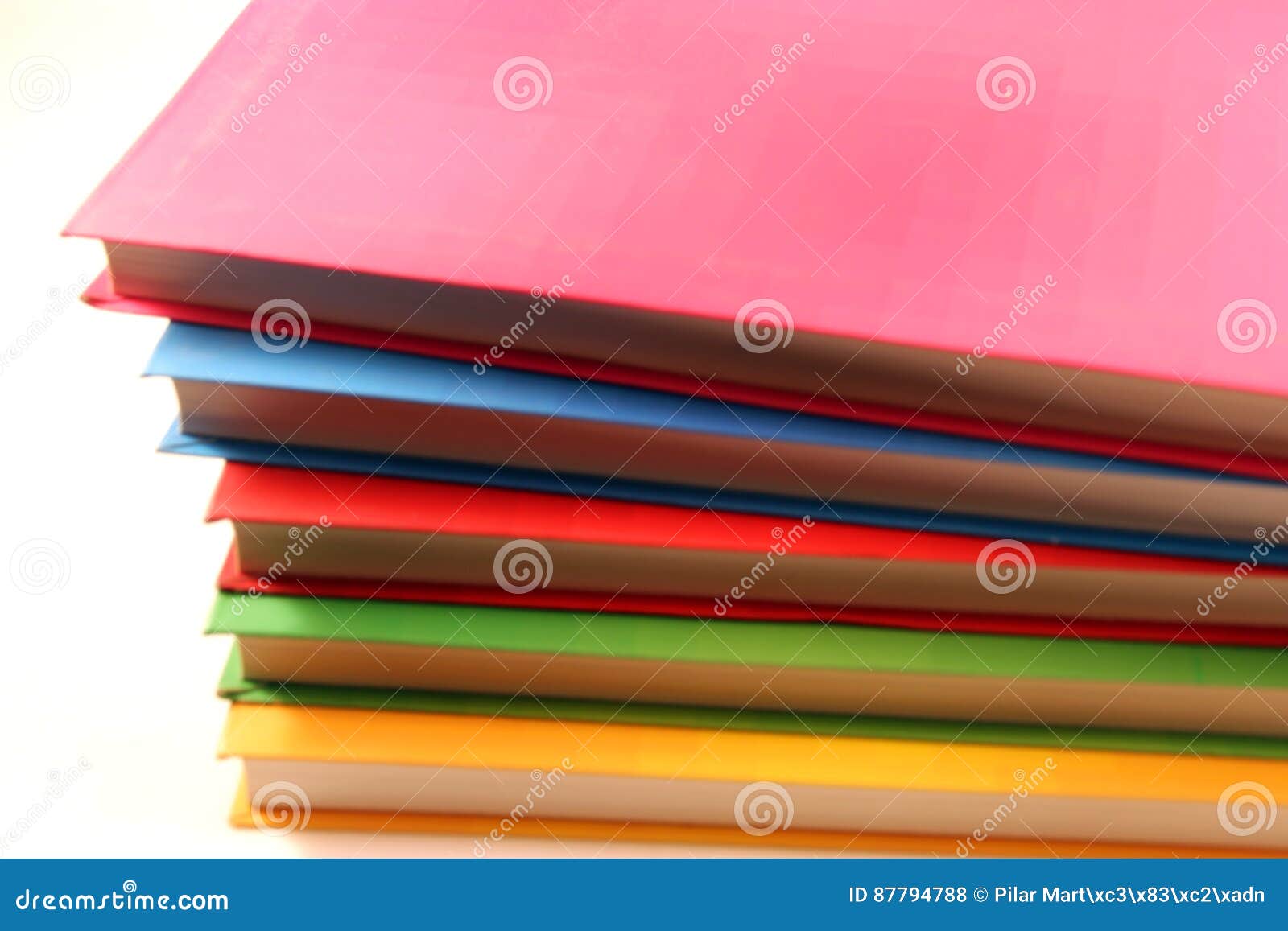 Notebook Books Isolated in Diferent Color Stock Photo - Image of diary ...