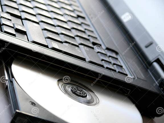 Notebook cd drive stock image. Image of keyboard, highway - 2192081
