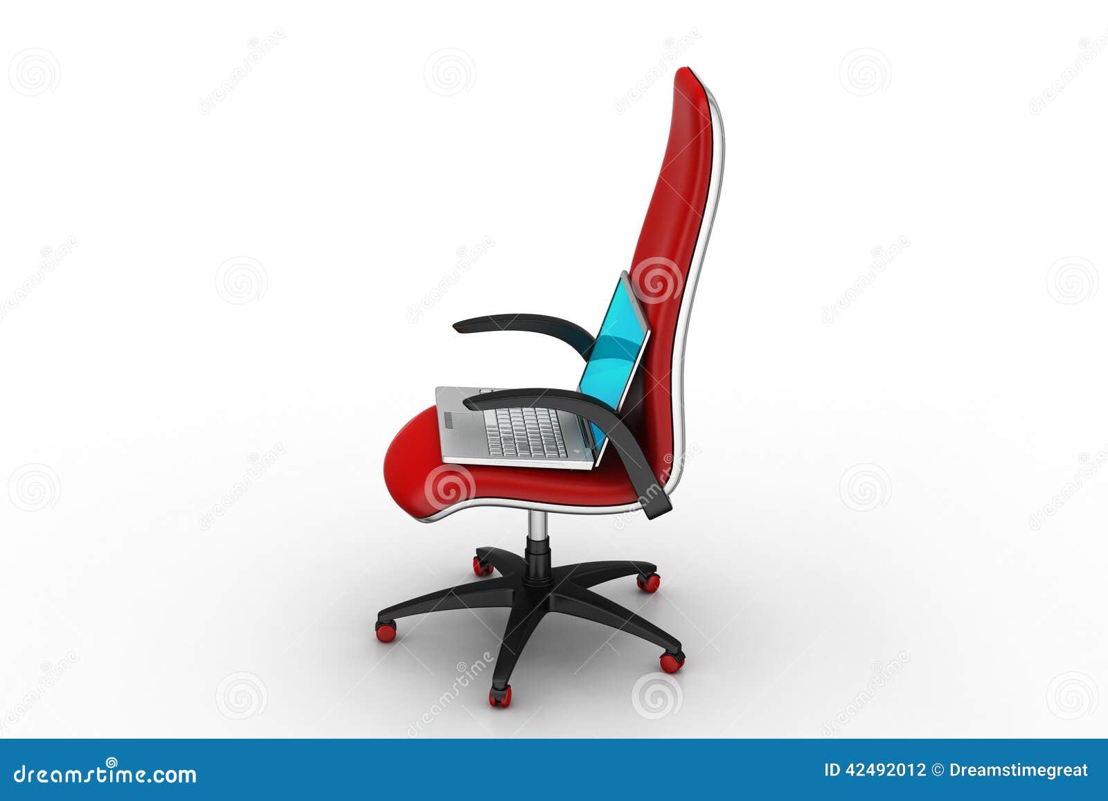 Notebook on the chair stock illustration. Illustration of communication ...