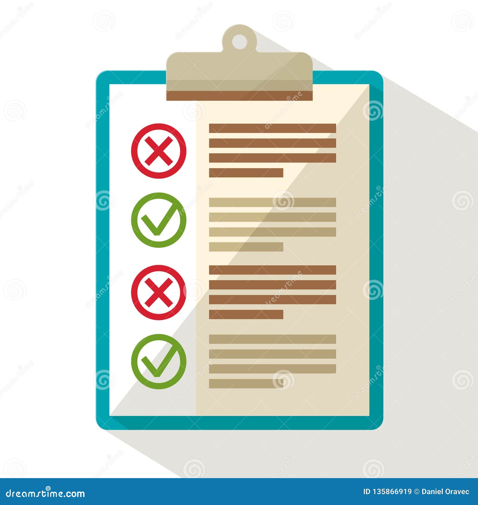 Notebook with Text. Flat Design Vector Icon Stock Vector - Illustration ...