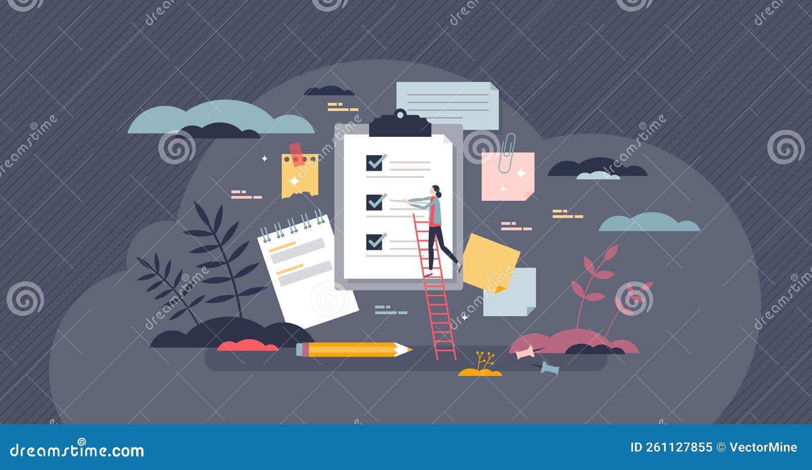 Notebook Checklist and Paper List with Work Tasks Plan Tiny Person ...