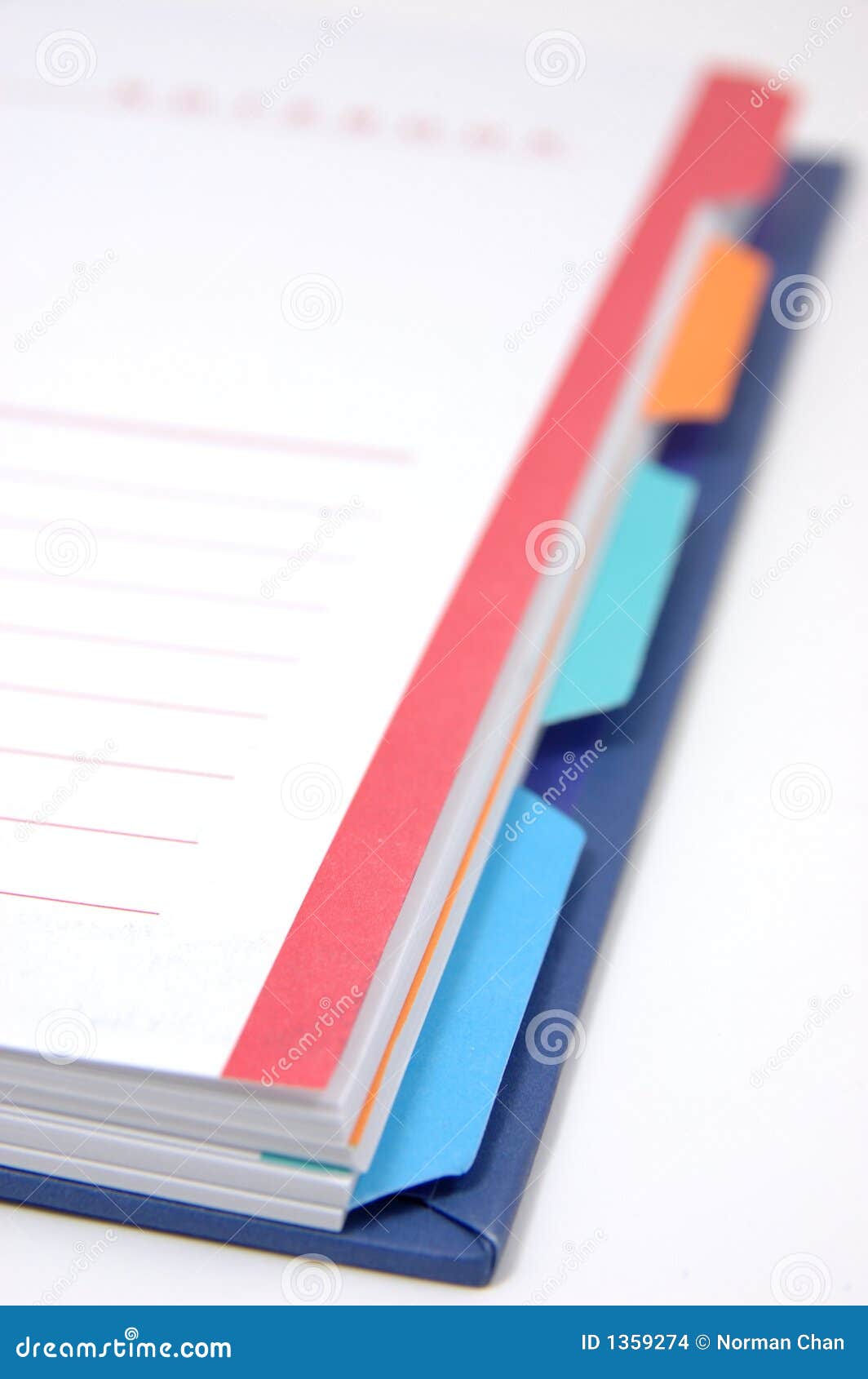Notebook with Classify Pages Stock Photo - Image of portfolio, book ...