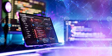 Notebook Closeup Photo. CSS, JavaScript and HTML Usage Stock Image ...