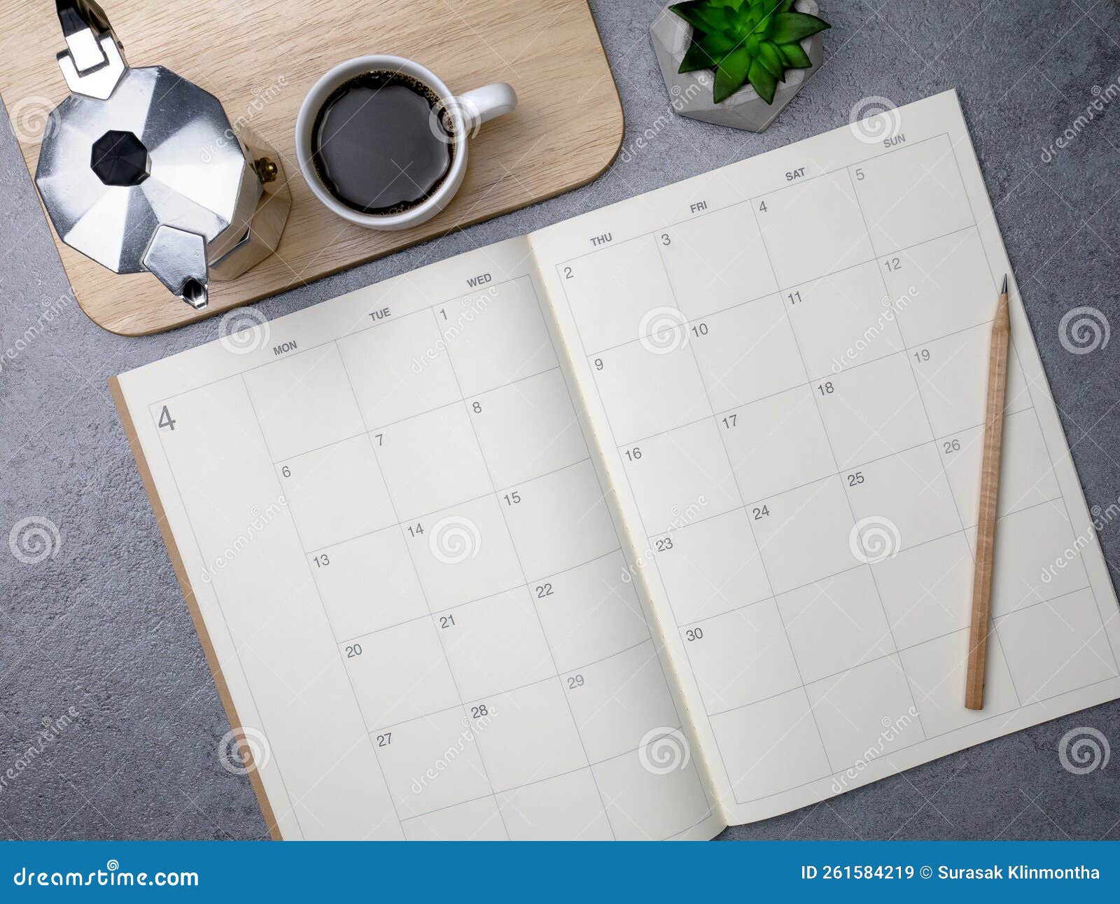 Notebook and Coffee Cup on Table. Notebook for Planner Plan Timetable ...