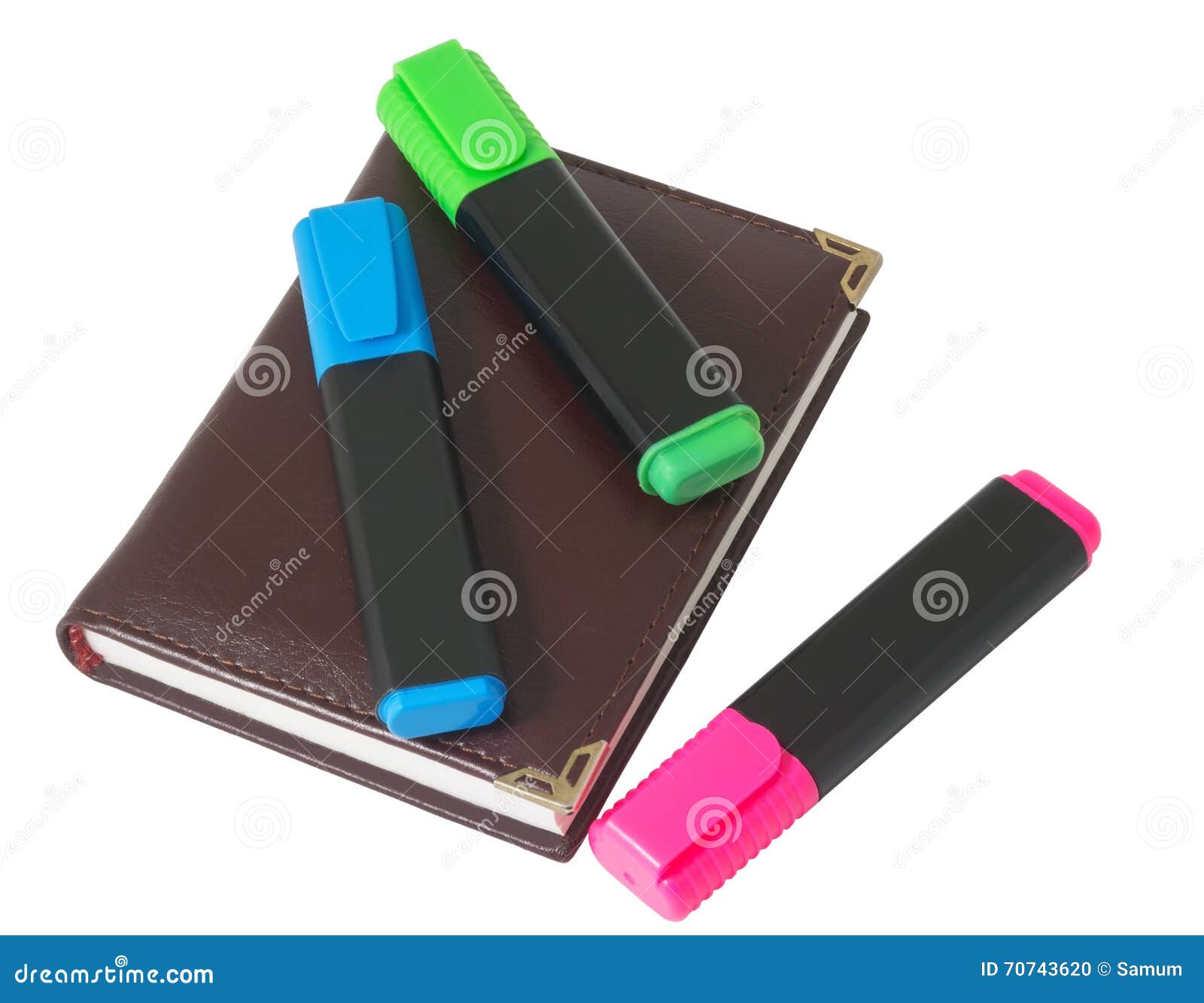 Notebook and Colorful Markers Pens Stock Photo - Image of graphic ...