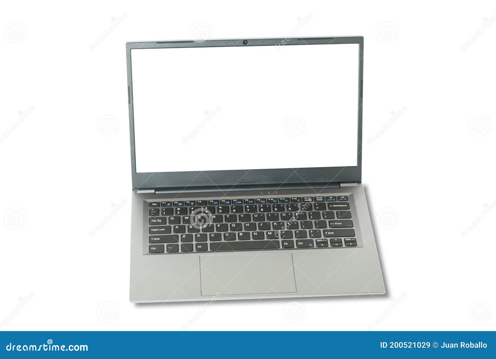 Notebook Com Tela Em Branco Isolado Em Um Fundo Branco Imagem de Stock ...