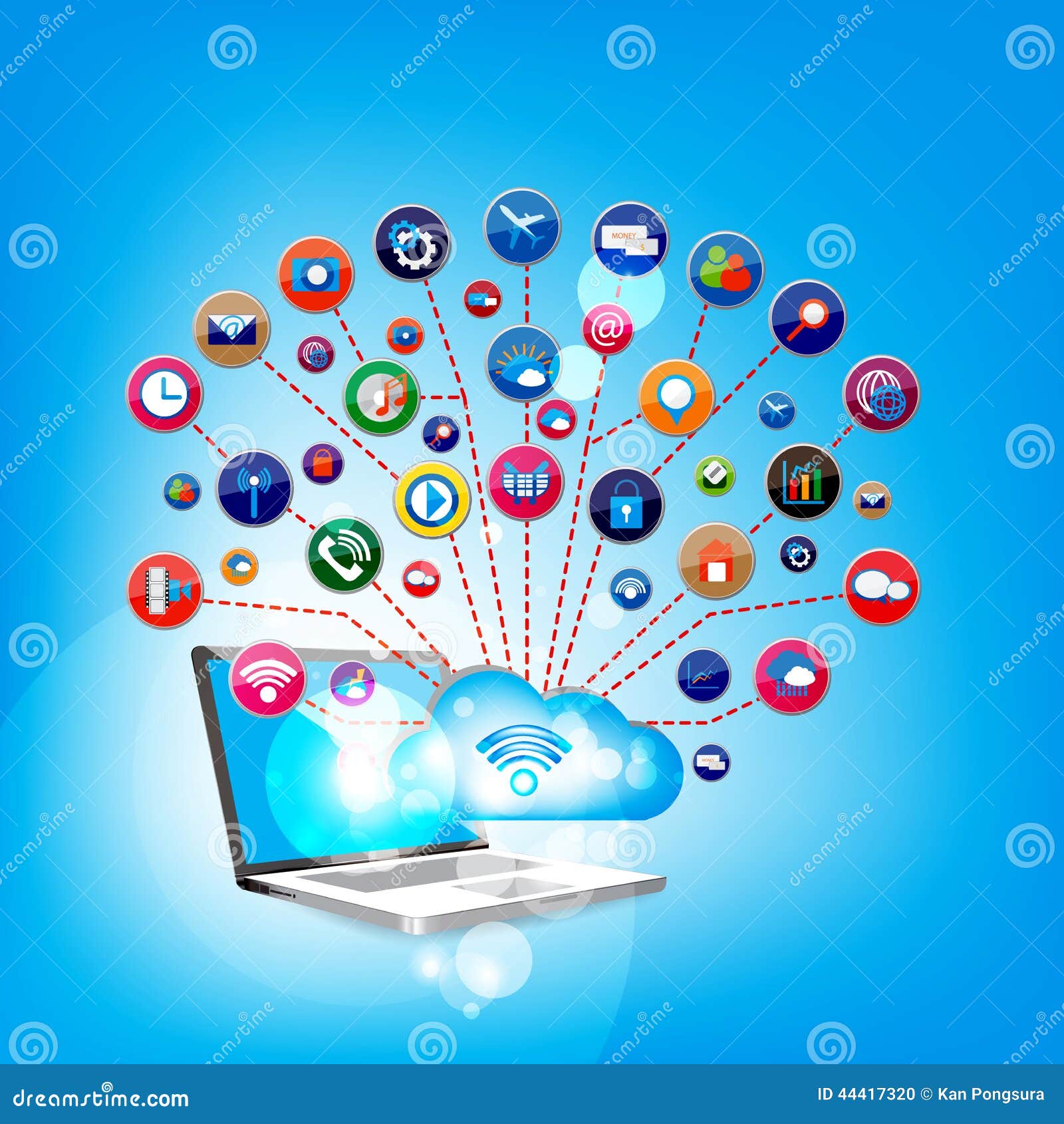 Notebook and Communication Design Stock Vector - Illustration of ...