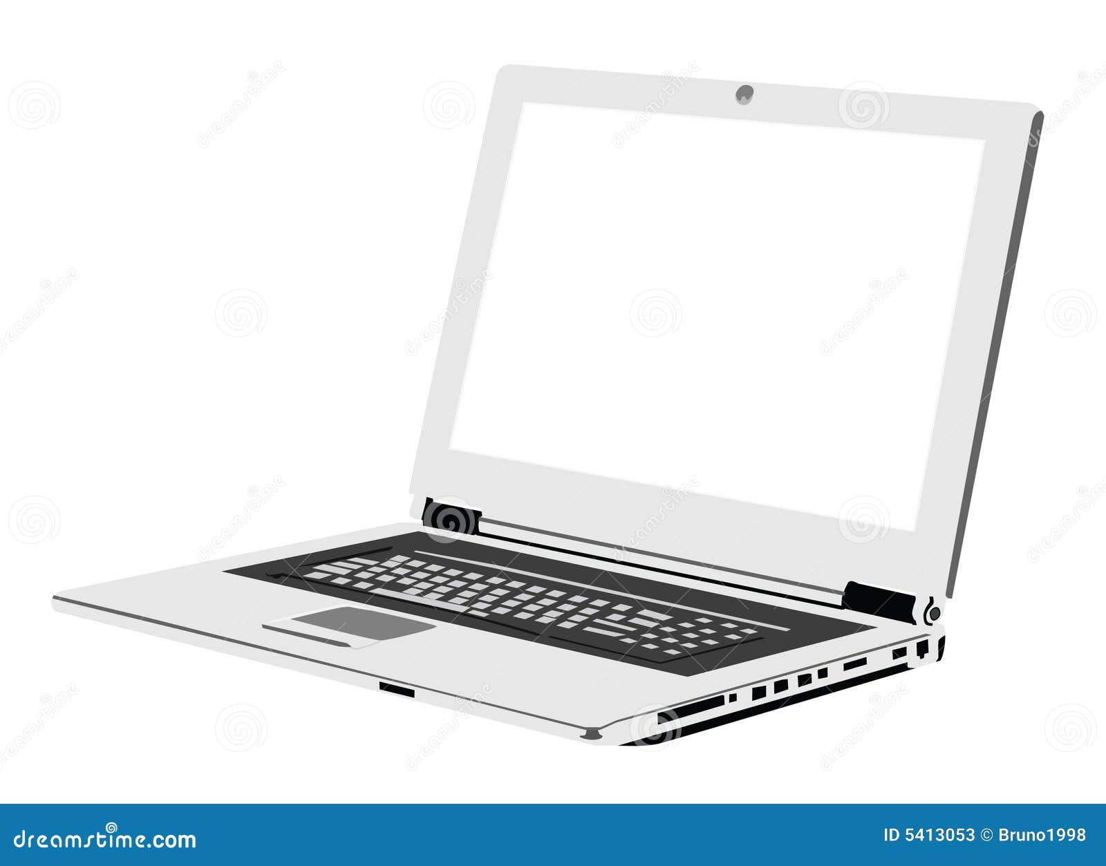 Notebook-Computer vektor abbildung. Illustration von nachfüllbar - 5413053