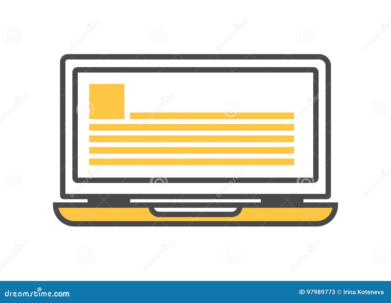 Notebook Computer Isolated Linear Vector Icon Stock Vector ...