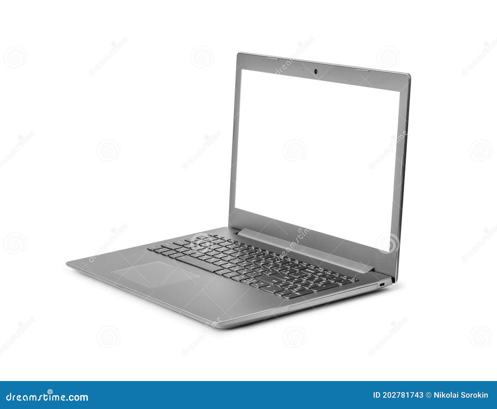 Notebook Computer with Russian Keyboard Stock Image - Image of ...