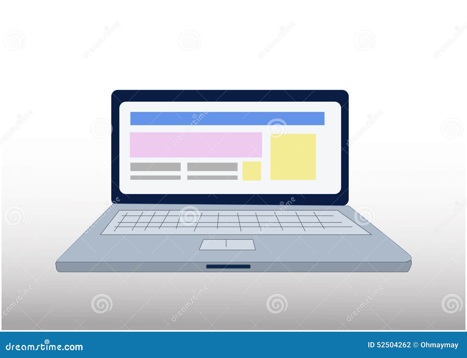 Notebook computer vector stock vector. Illustration of technology ...