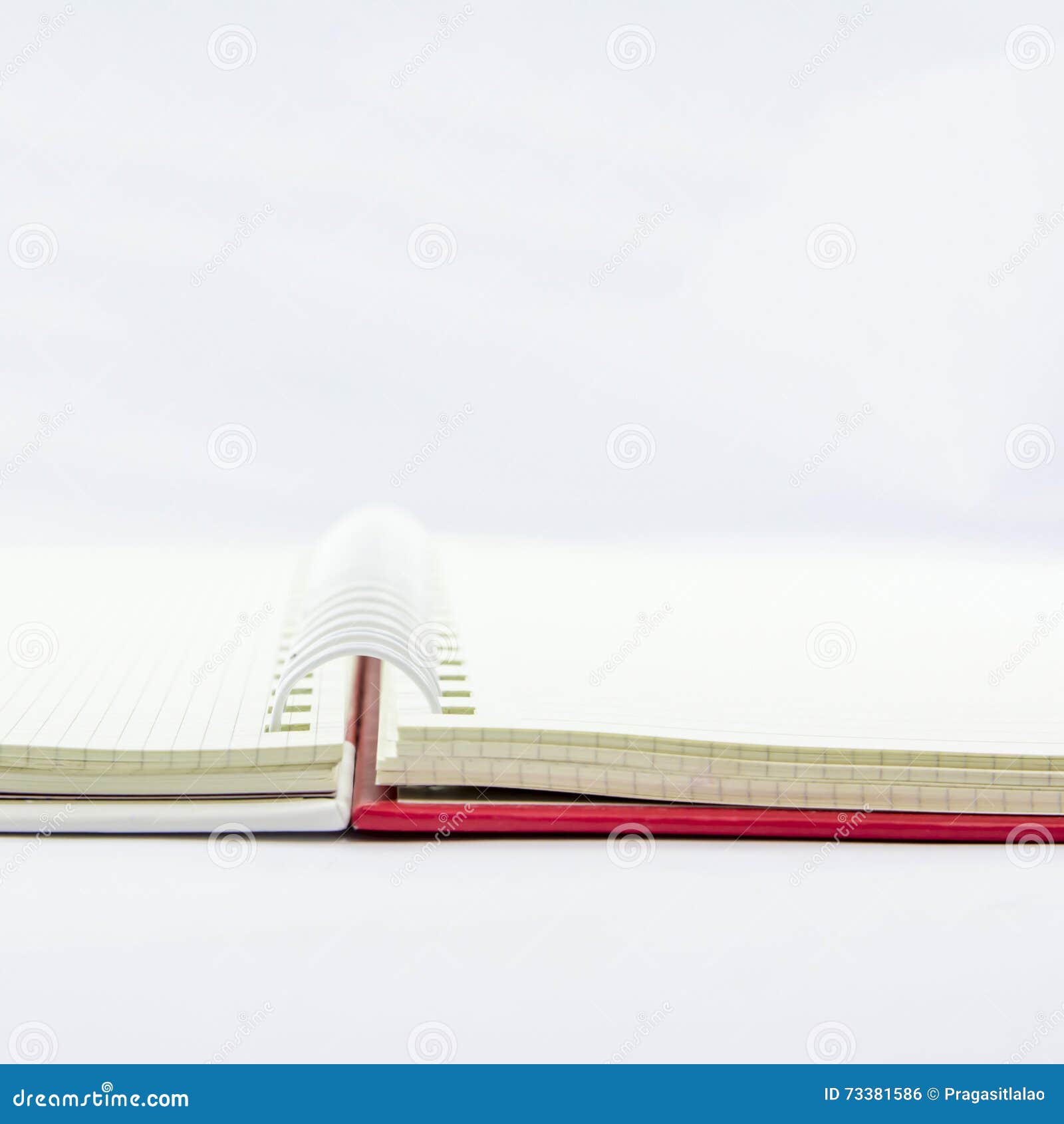 Notebook Concept Side View on White Background Empty Stock Photo ...