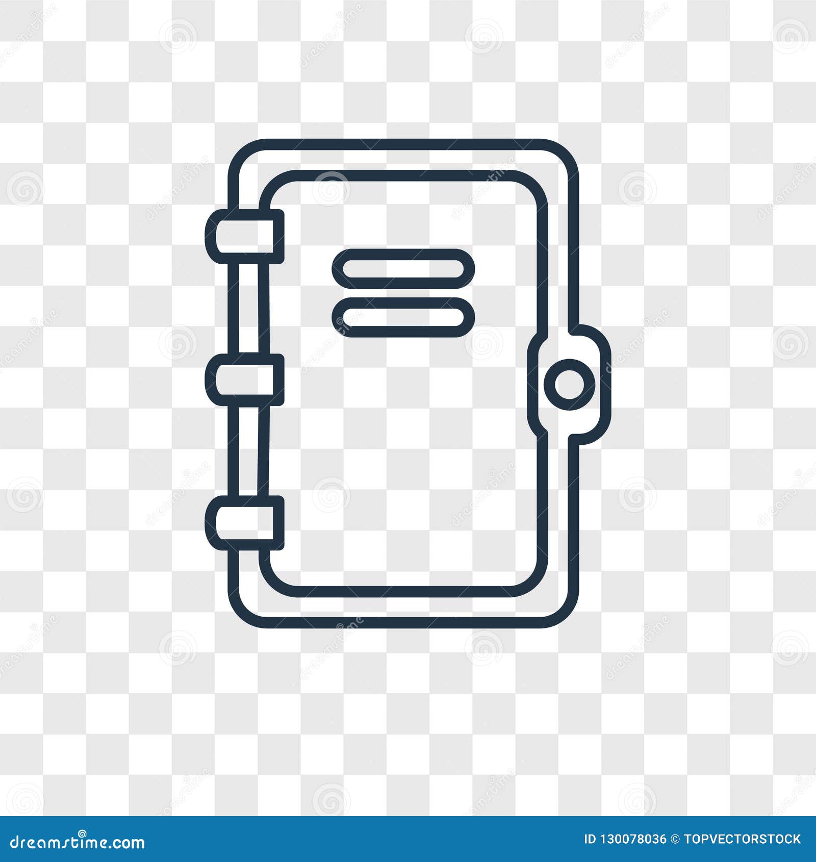 Notebook Concept Vector Linear Icon Isolated On Transparent Back Stock ...