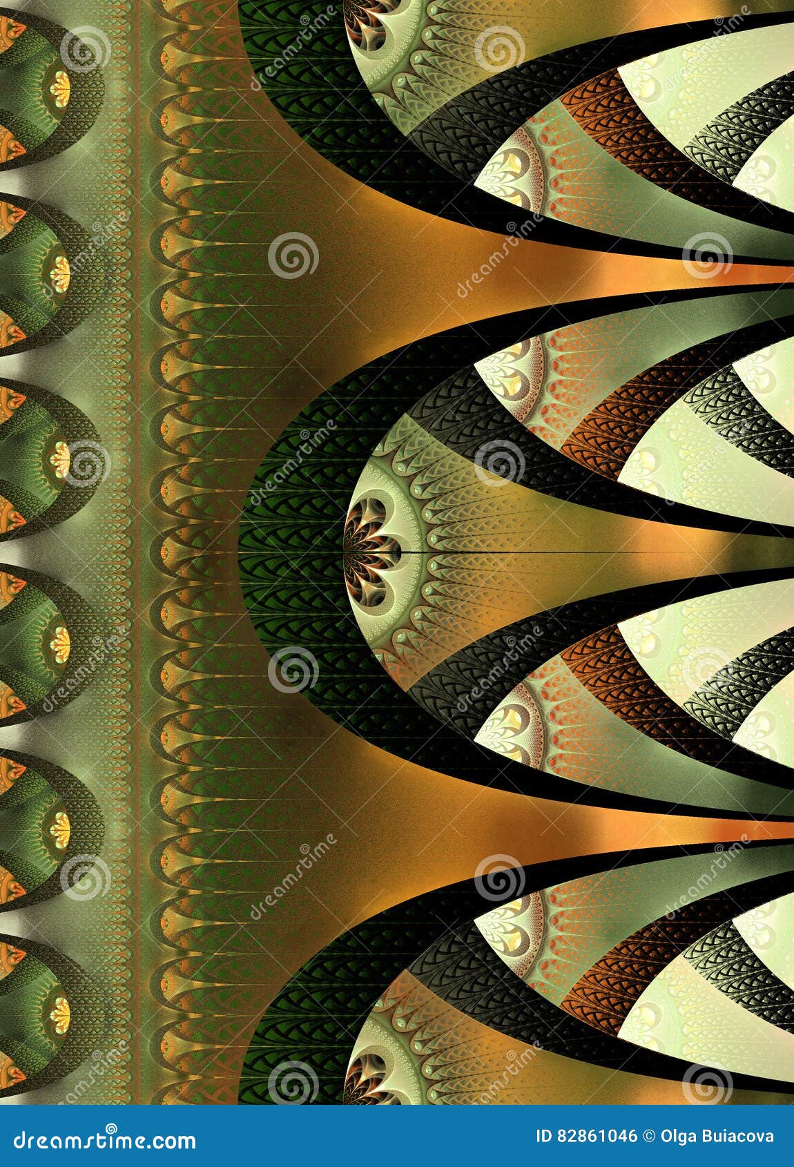 Notebook Cover with Beautiful Pattern in Fractal Design. Stock ...