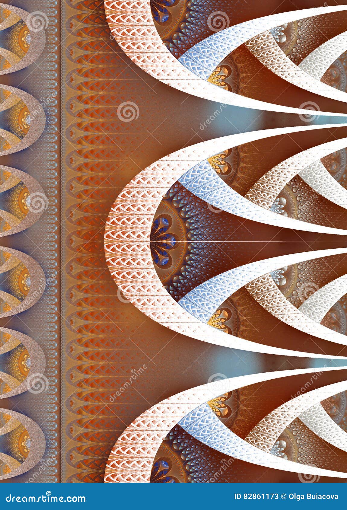 Notebook Cover with Beautiful Pattern in Fractal Design. Stock ...