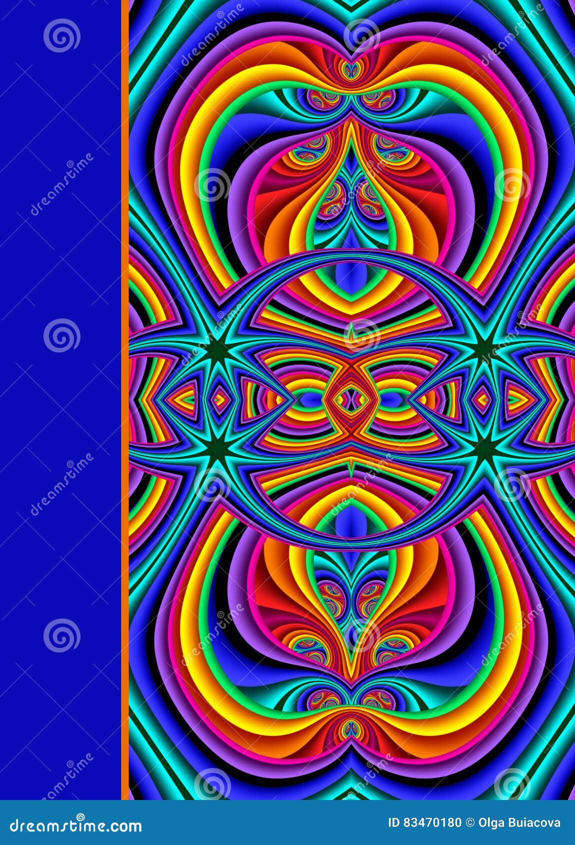 Notebook Cover with Beautiful Pattern in Fractal Design. Stock ...