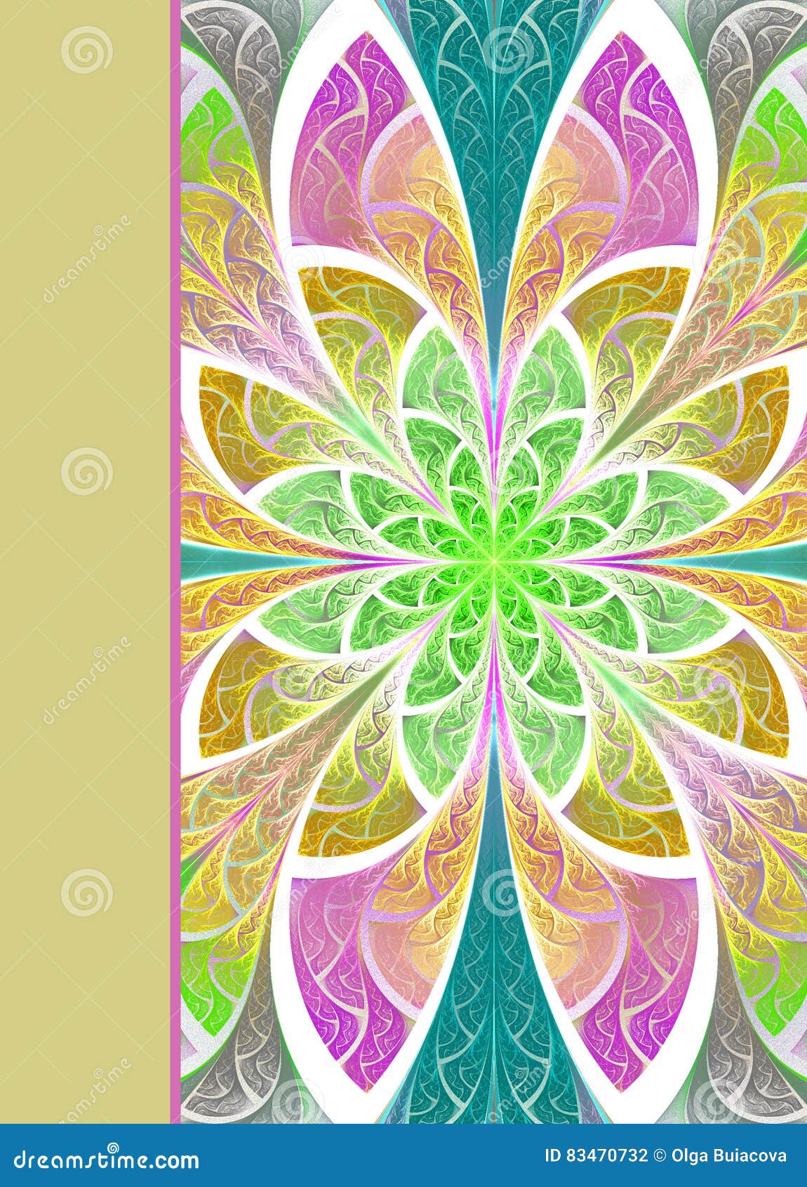 Notebook Cover with Beautiful Pattern in Fractal Design. Stock ...