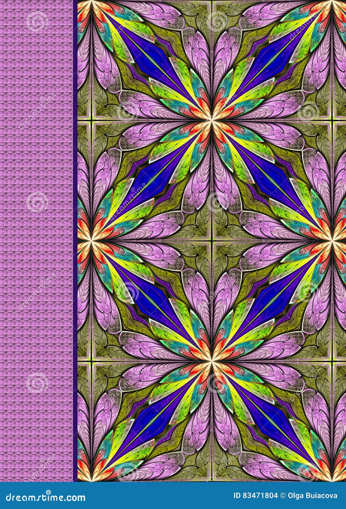 Notebook Cover with Beautiful Pattern in Fractal Design. Stock ...