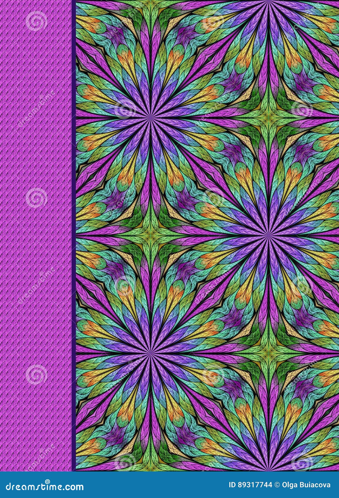 Notebook Cover with Beautiful Pattern in Fractal Design. Stock ...