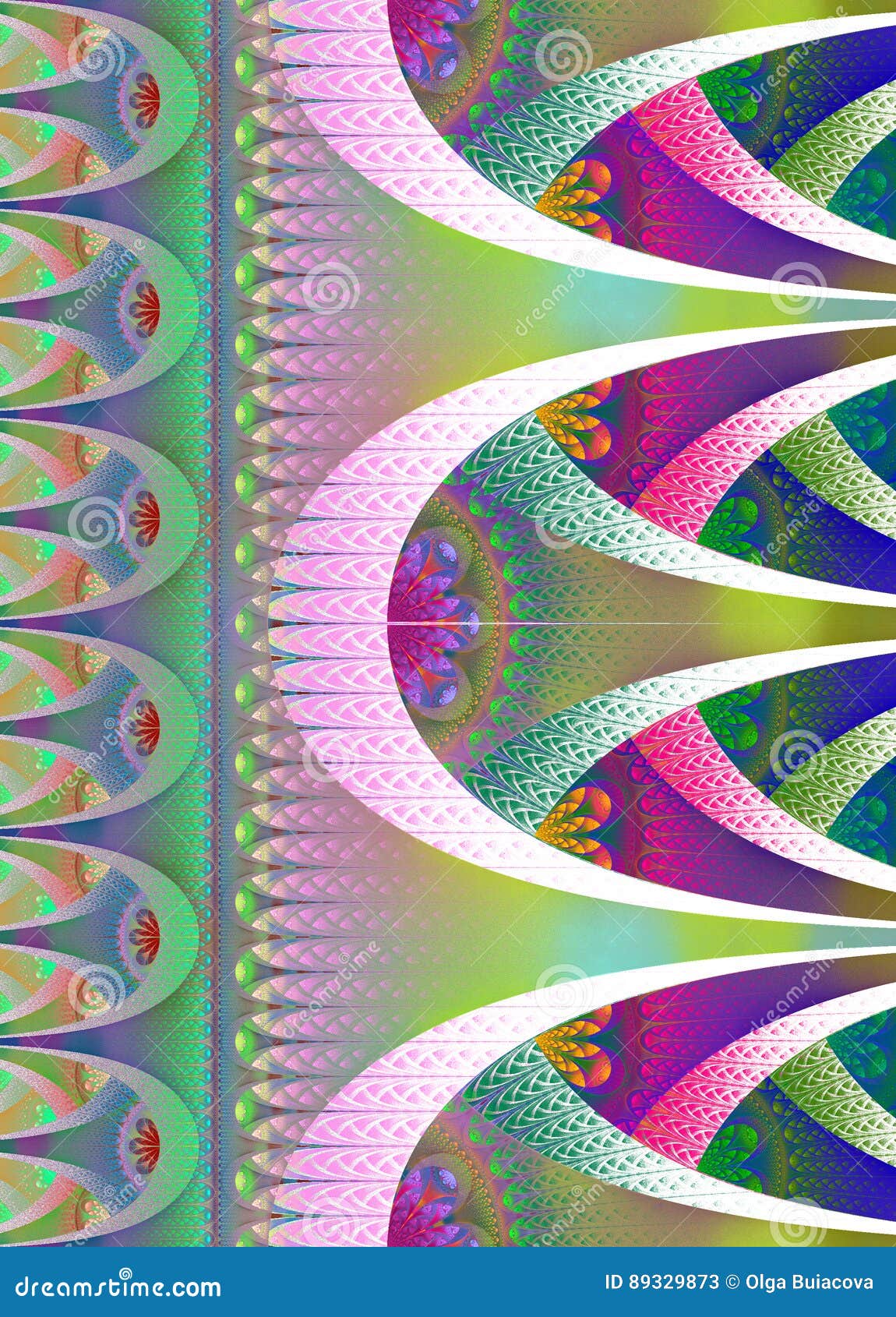 Notebook Cover with Beautiful Pattern in Fractal Design. Stock ...