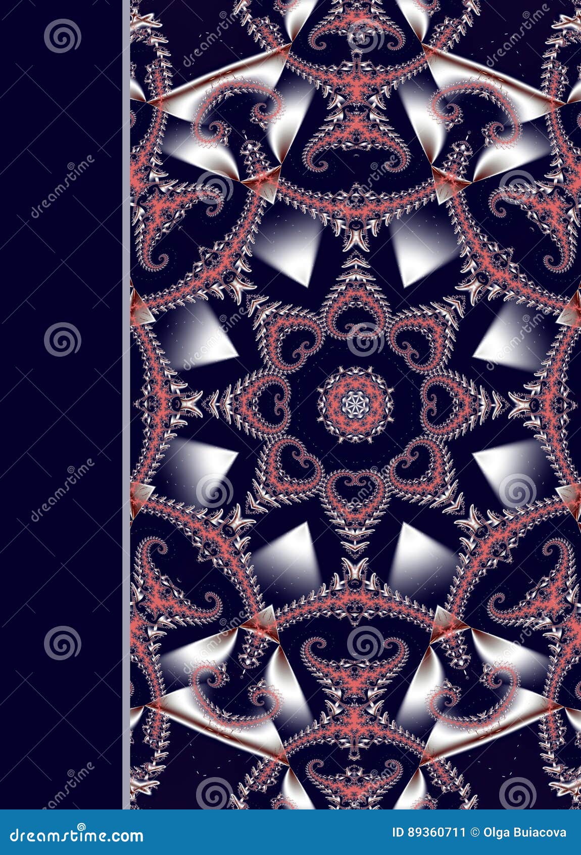 Notebook Cover with Beautiful Spiral Pattern in Fractal Design. Stock ...