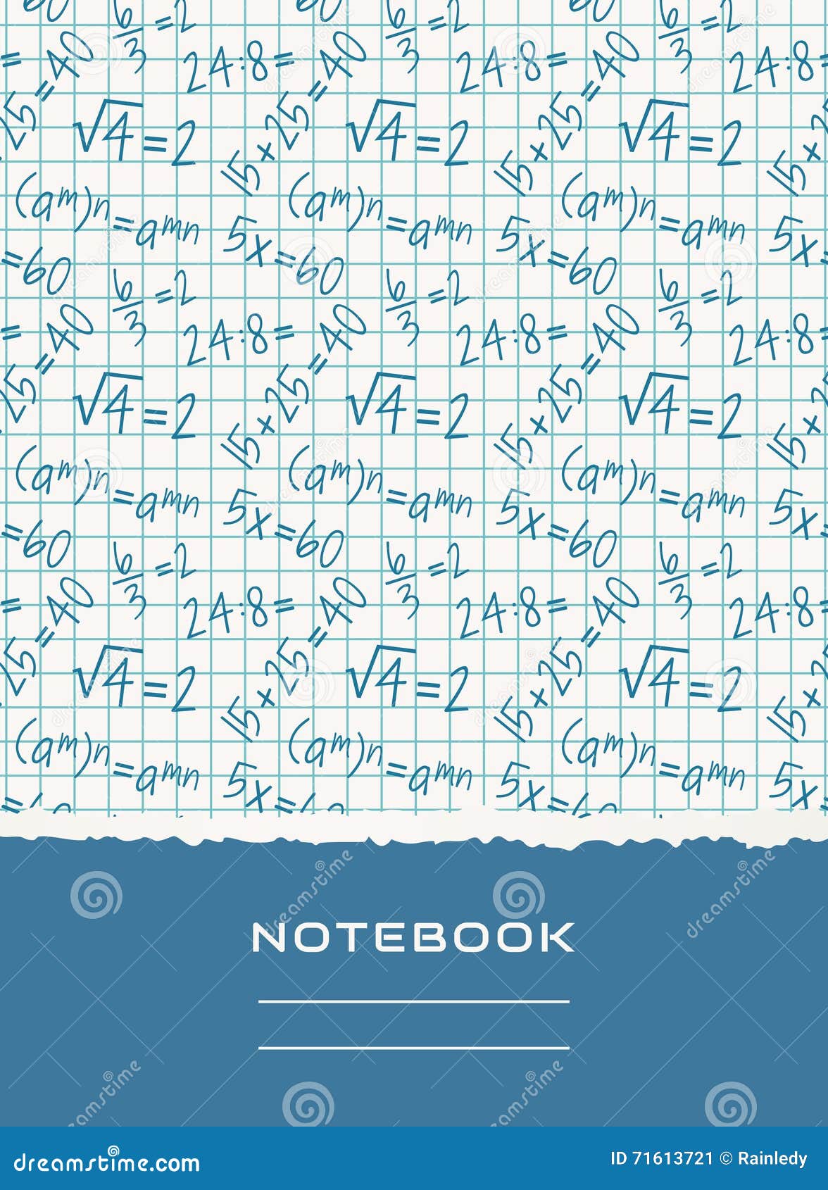 Notebook Cover Design. Vector Mathematical Background. Stock Vector ...