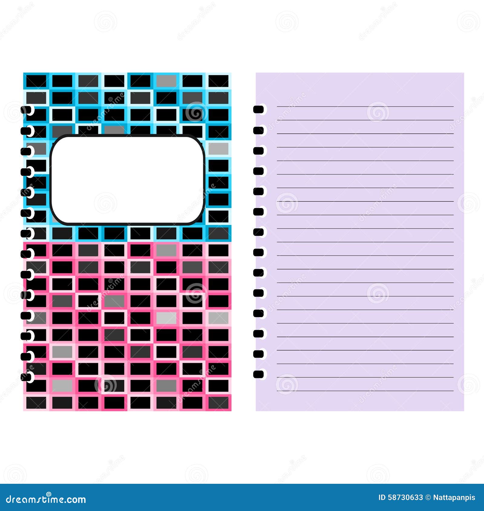 Notebook Cover, Notebook Template Design Stock Illustration ...